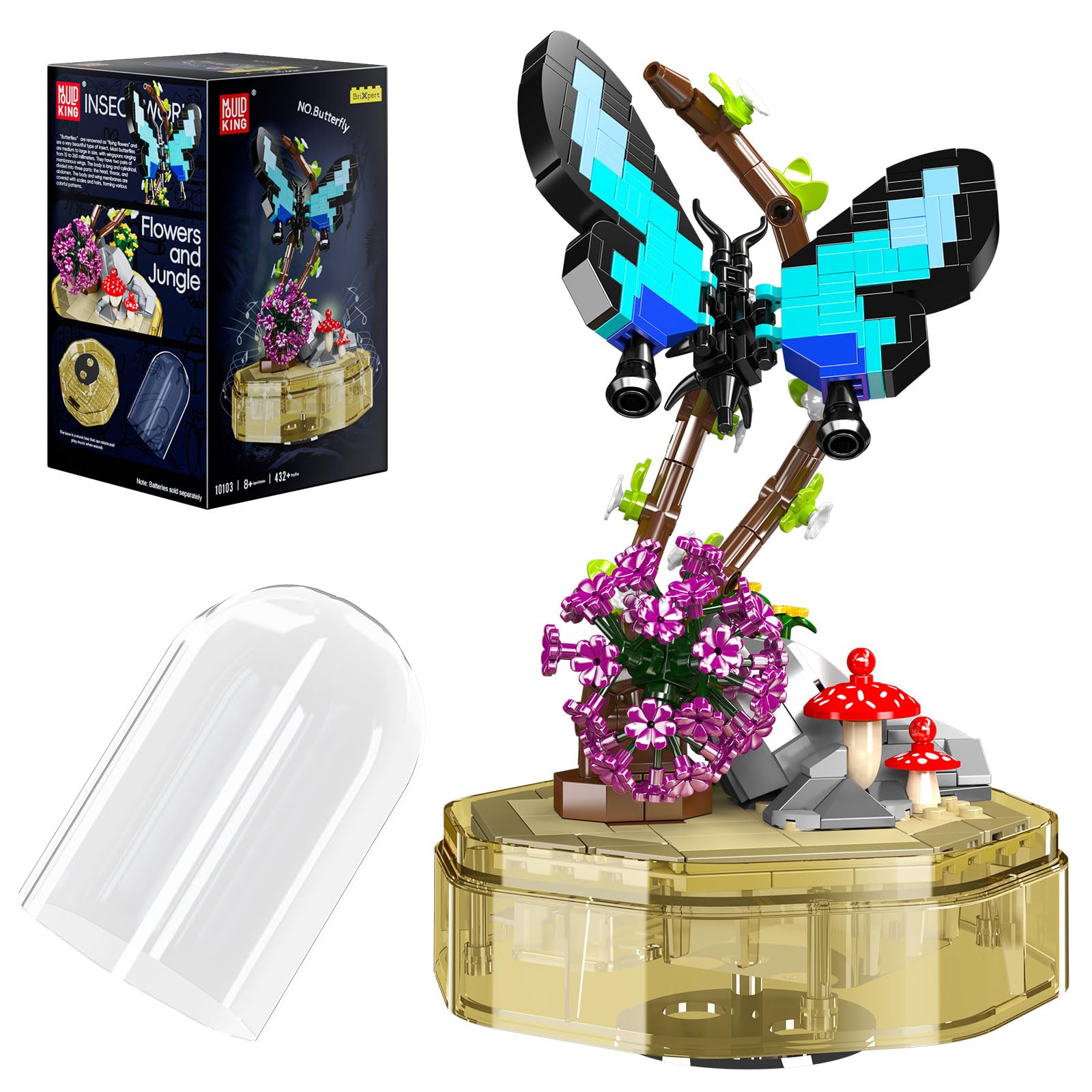 Amazon.com: Insect Collections Butterfly Building Sets with Flower ...