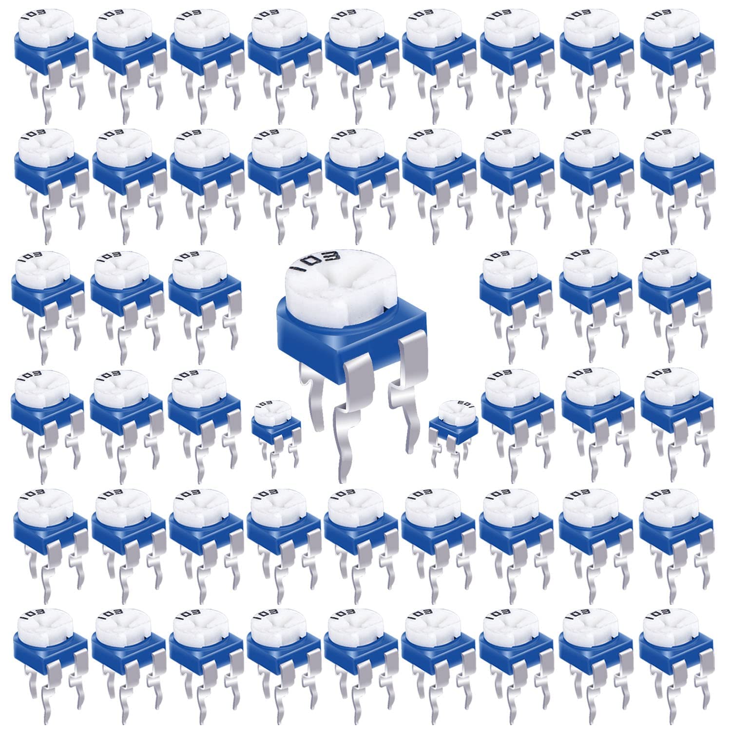 Buy Taiss 50PCS 10K ohm Variable Resistor Potentiometer (6mm) Packaging ...