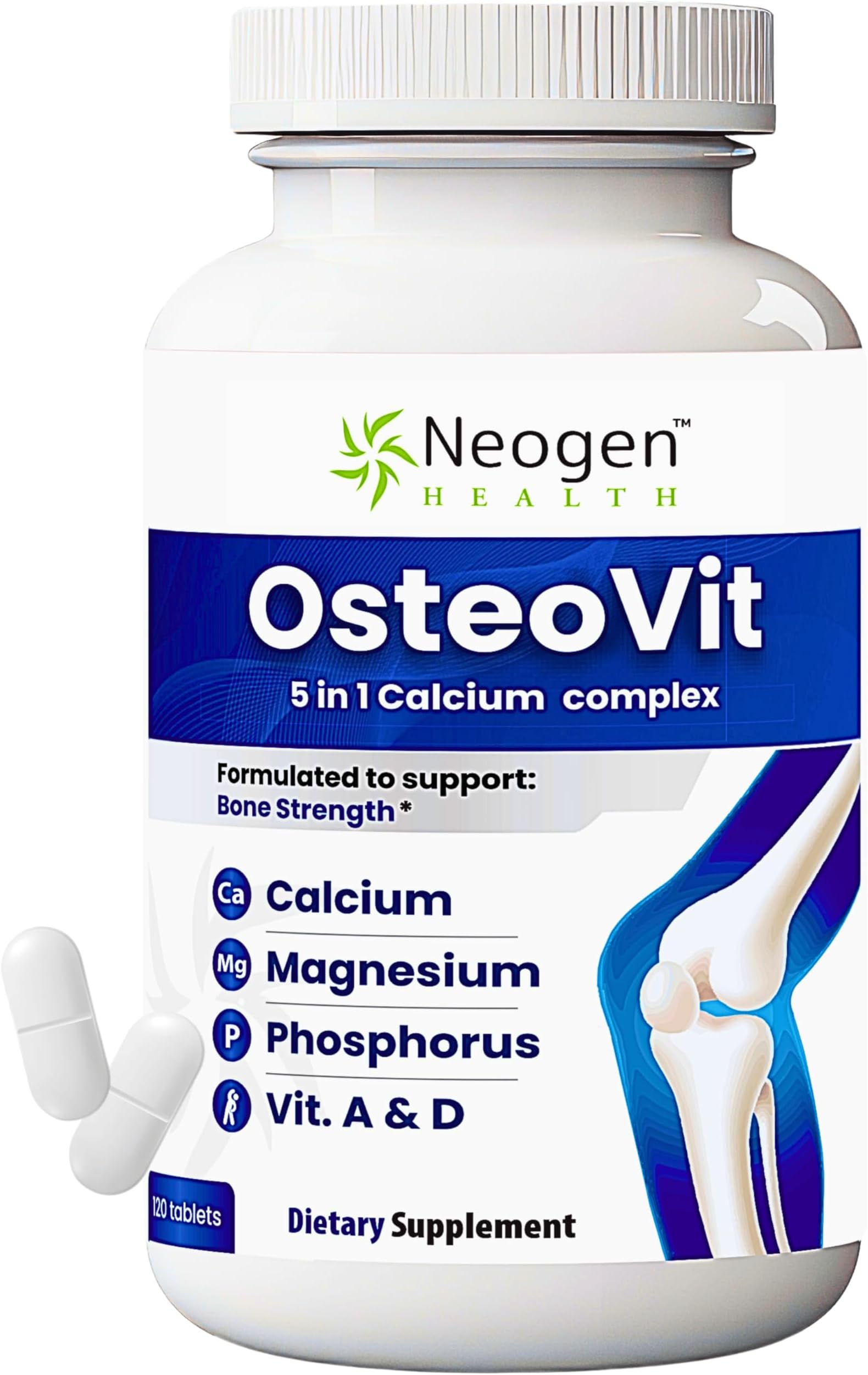 Amazon.com: OsteoVit 5-in-1 Calcium 120 tabs Multivitamin: Calcium ...