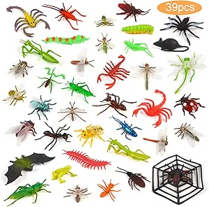 ZALAON Bug Toys for Kids, 39 Pieces Plastic Realistic Insects Mini ...