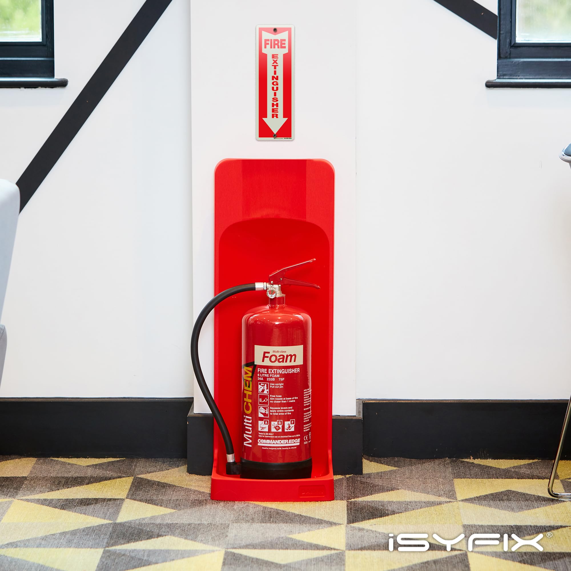 Snapklik.com : iSYFIX Fire Extinguisher Reflective Signs 10 Pack 4x12 ...