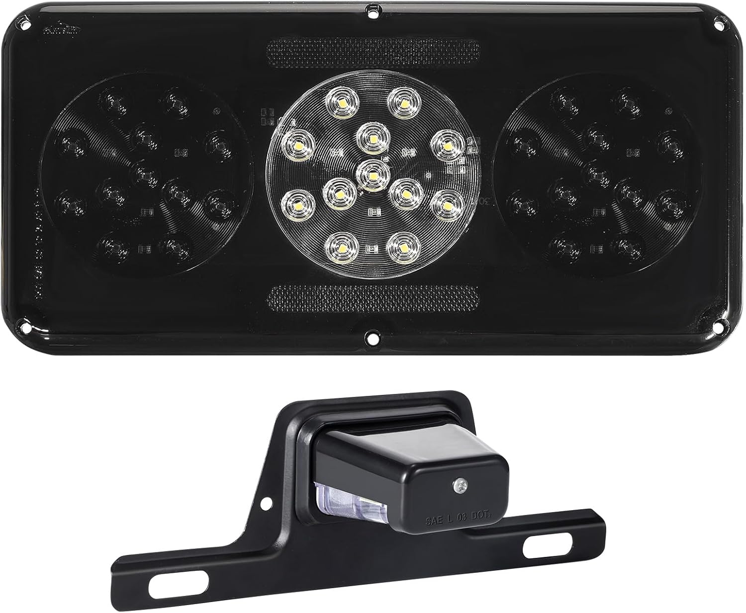 Amazon.com: Partsam Rectangle LED Triple Tail Lights 36LEDs Trailer RV ...