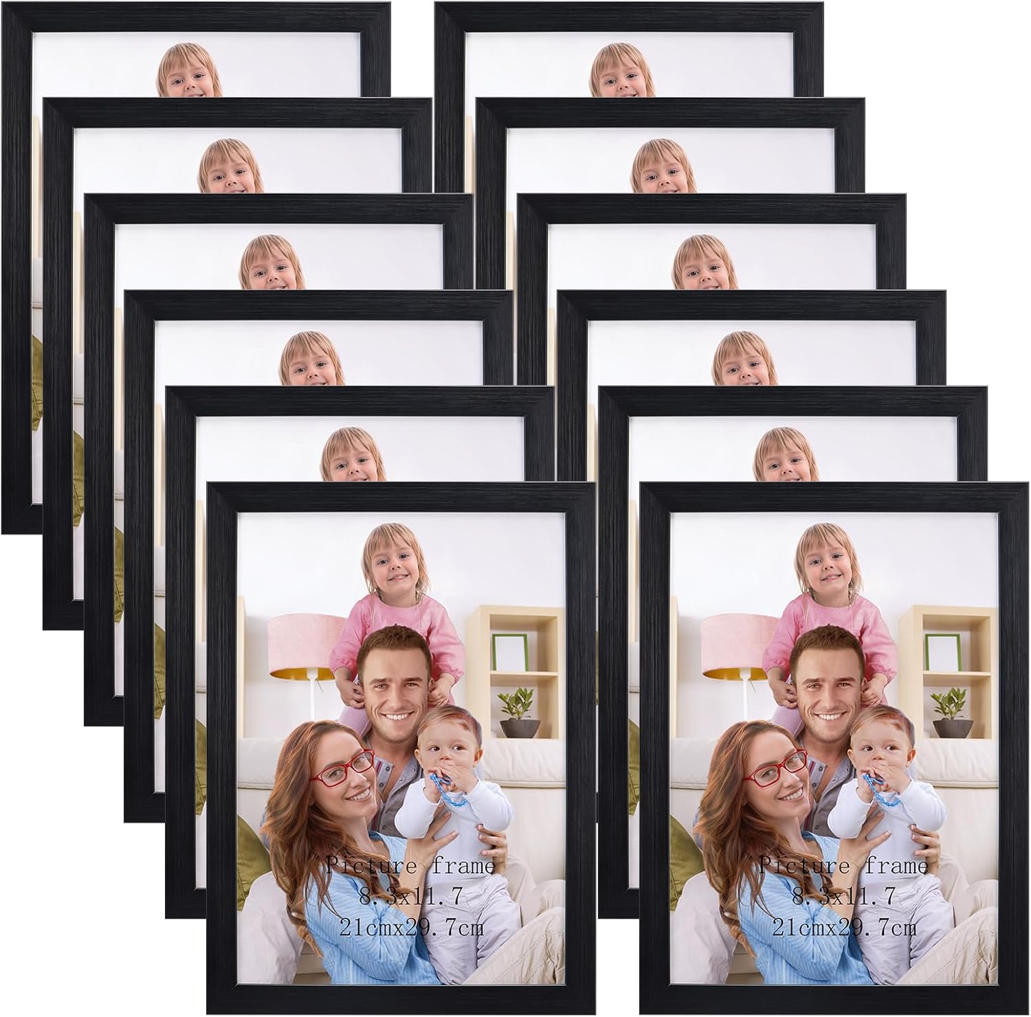 Amazon.com - Giftgarden A4 Picture Frame Black Set of 12, Multi 8.3x11 ...