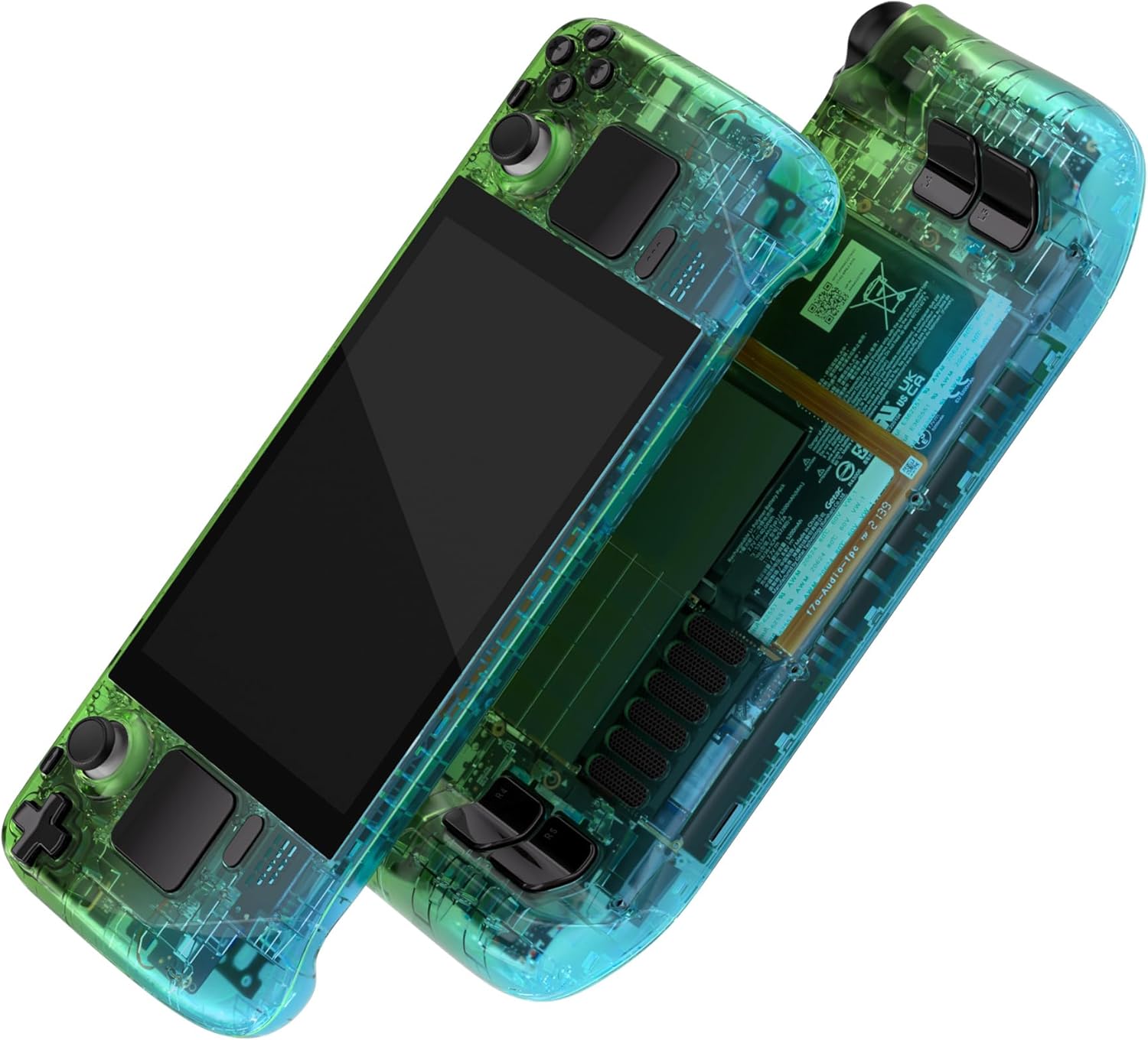 Amazon.com: eXtremeRate Gradient Translucent Green Blue Custom ...