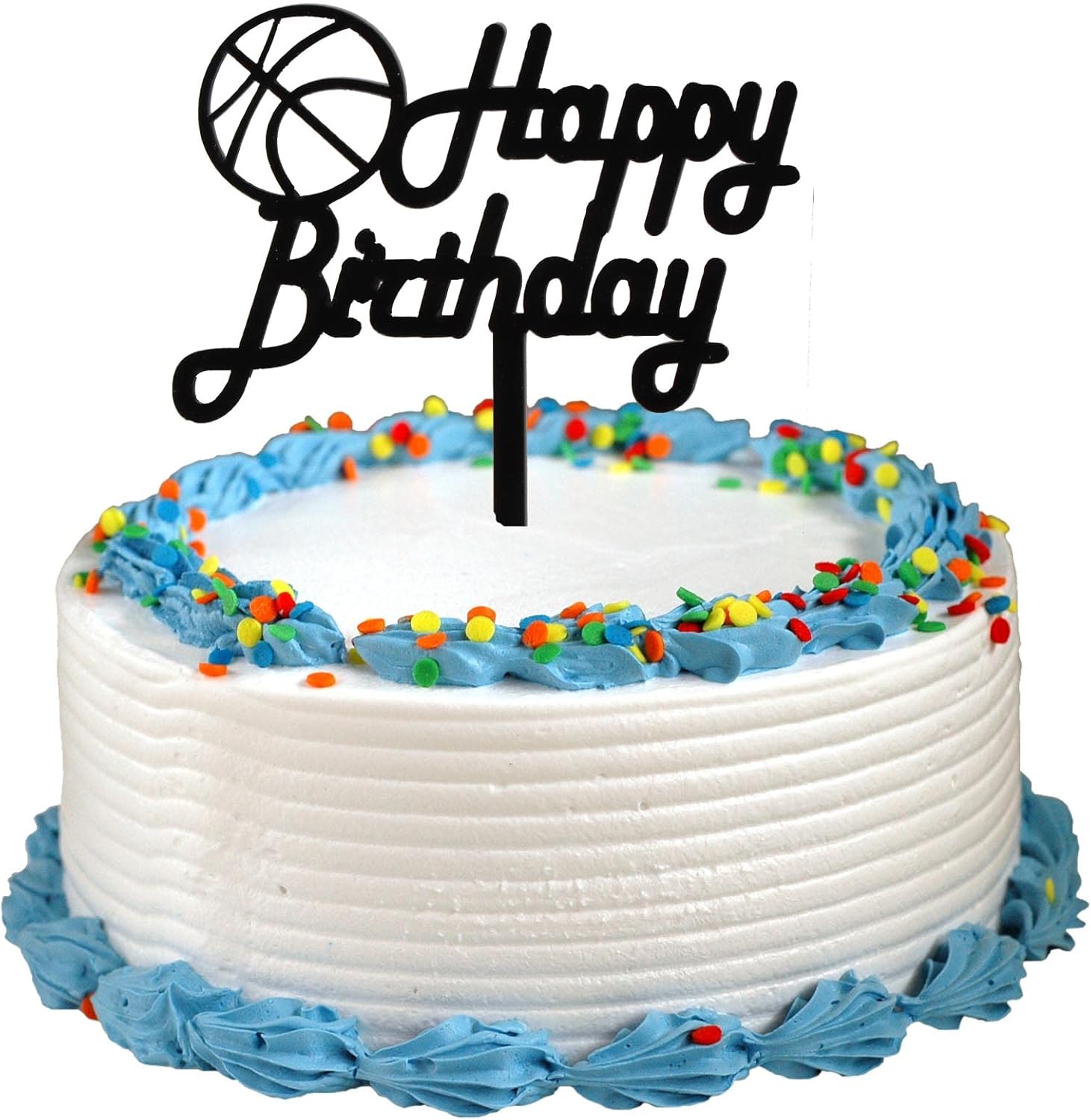 Amazon.com: Basketball Cake Toppers,Happy Birthday Basketball Theme ...