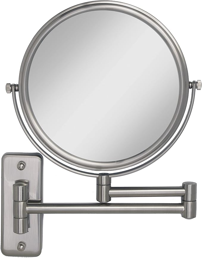 Amazon.com: Zadro Two Sided Dual Arm Wall Mount Mirror, Satin Nickel ...