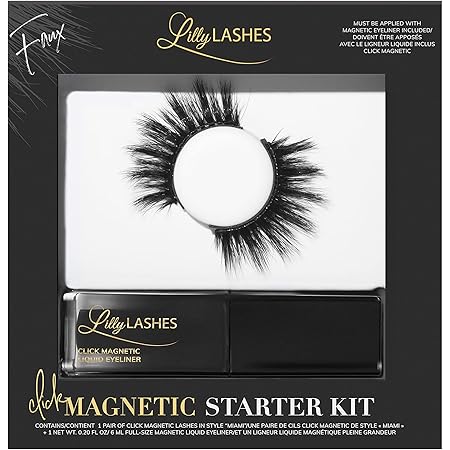 Amazon.com: Lilly Lashes Click Magnetic Eyelashes - Bonded Magnetic ...