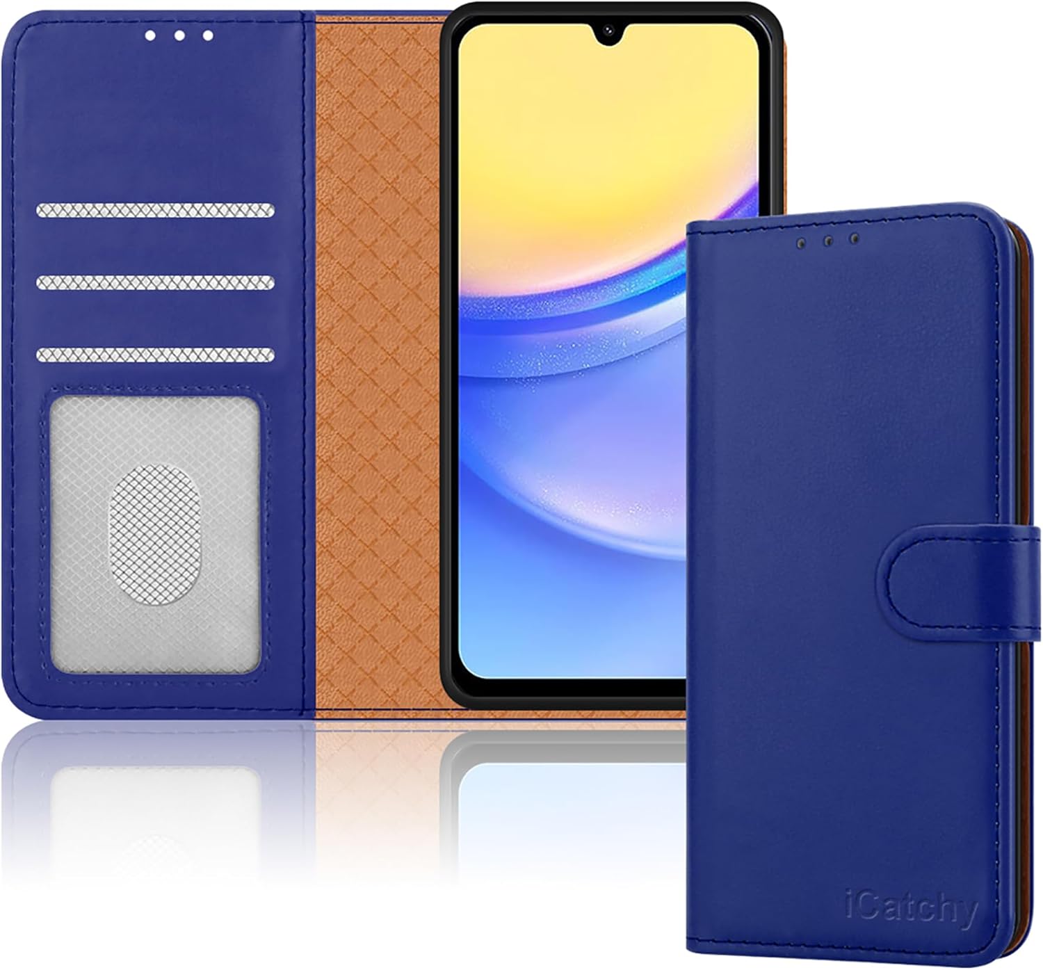 iCatchy for Samsung Galaxy A15 Case Leather Wallet Flip Book Magnetic ...