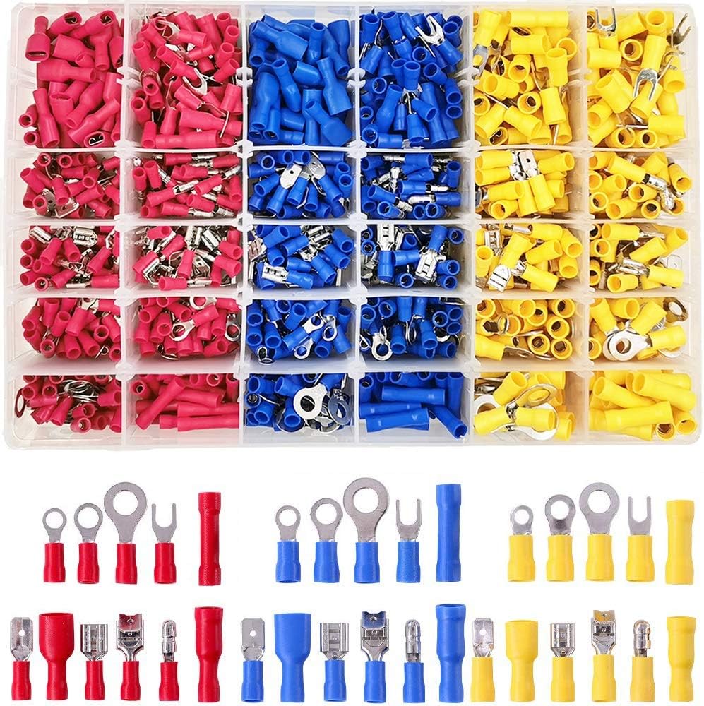 900PCS Crimp Terminal Set/Wiring Connectors/Assorted Insulated ...
