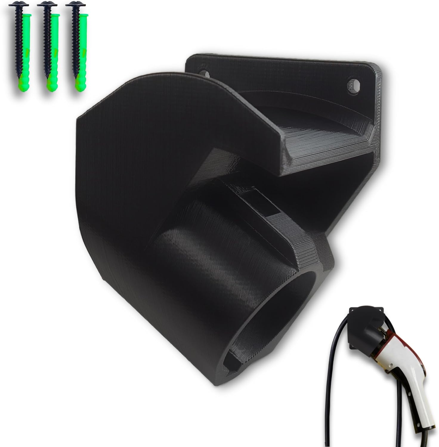 Amazon.com: Electric Car Charger Plug Holder Wall Mount Cord Cable ...