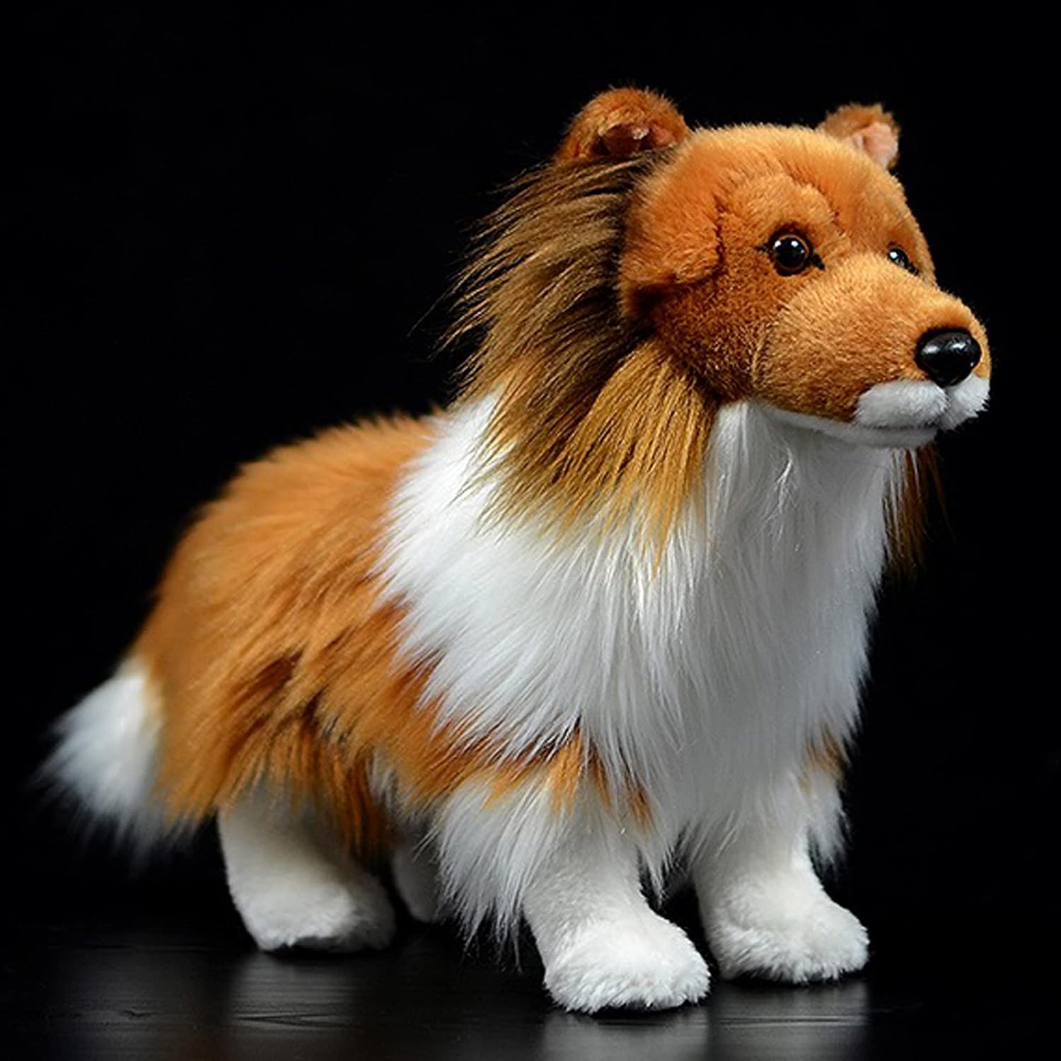 Amazon.com: ZHONGXIN MADE Simulation Collie Plush Toy - Real Life ...
