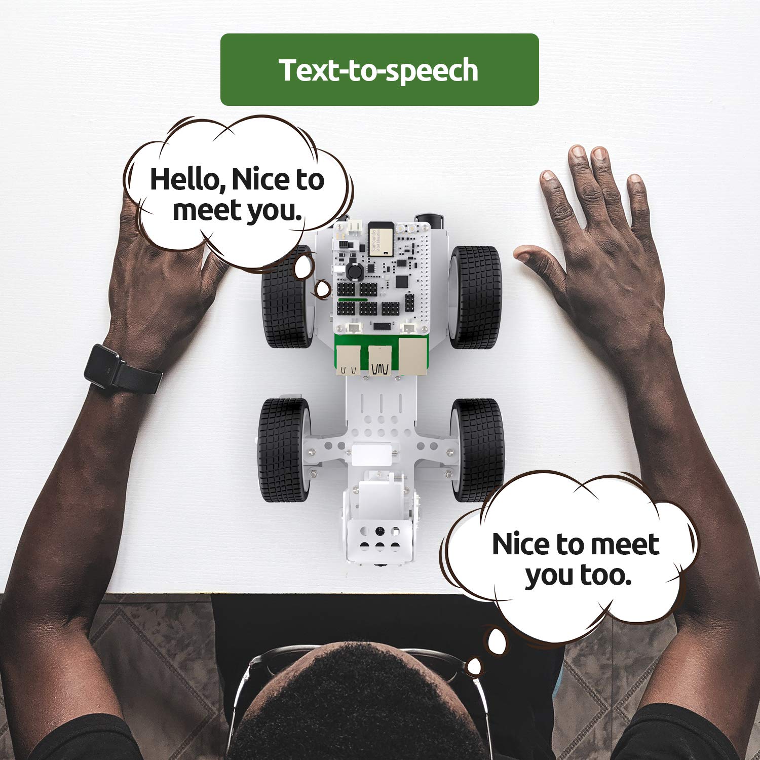 Buy SUNFOUNDER Raspberry Pi Smart Car Kit with Camera - AI Robot Car Color Face Detection, Line ...