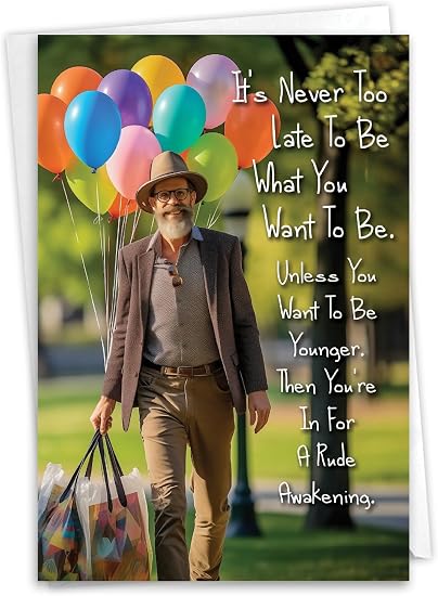 Amazon.com : NobleWorks Funny Birthday Greeting Card with 5 x 7 Inch ...