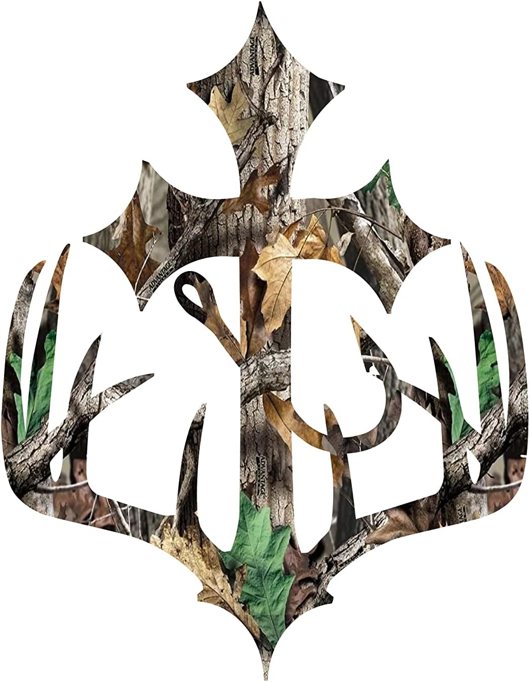 Amazon.com: Custom Large Size Camo Cross Hunting Faith Deer Antlers ...