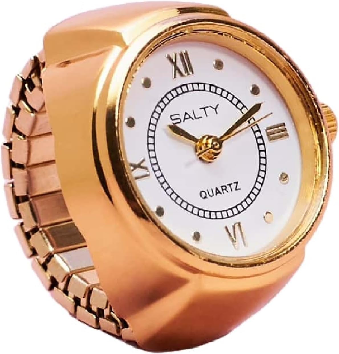 Buy Tiny Tim Crystal Stone Studded Stainless Steel Stretchable Strap ...