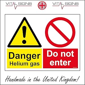 MU216 Danger Helium Gas Do Not Enter Restricted Access Risk Of ...
