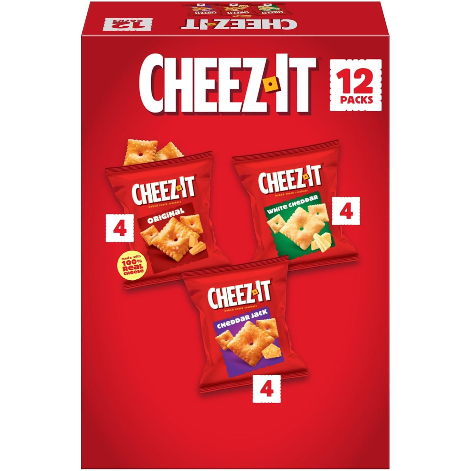 Amazon.com: Cheez-It Cheese Crackers, Baked Snack Crackers, Lunch ...