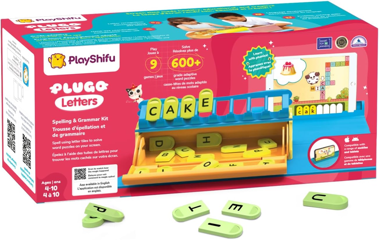 PlayShifu Educational Word Game - Plugo Letters (Kit + App with 9 ...