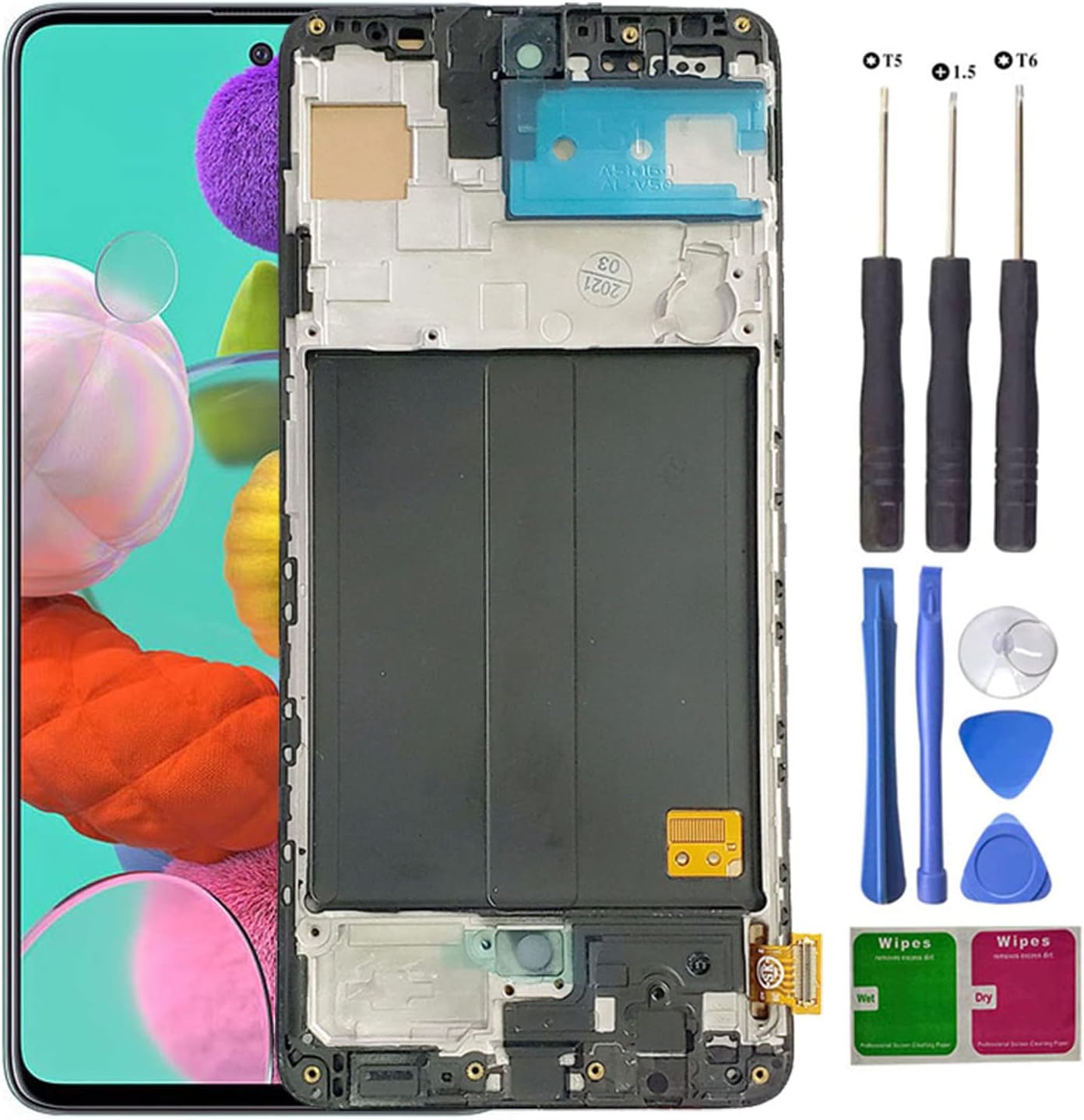 Amazon.com: Screen Replacement LCD Display Touch Digitizer Assembly with Frame for Samsung ...