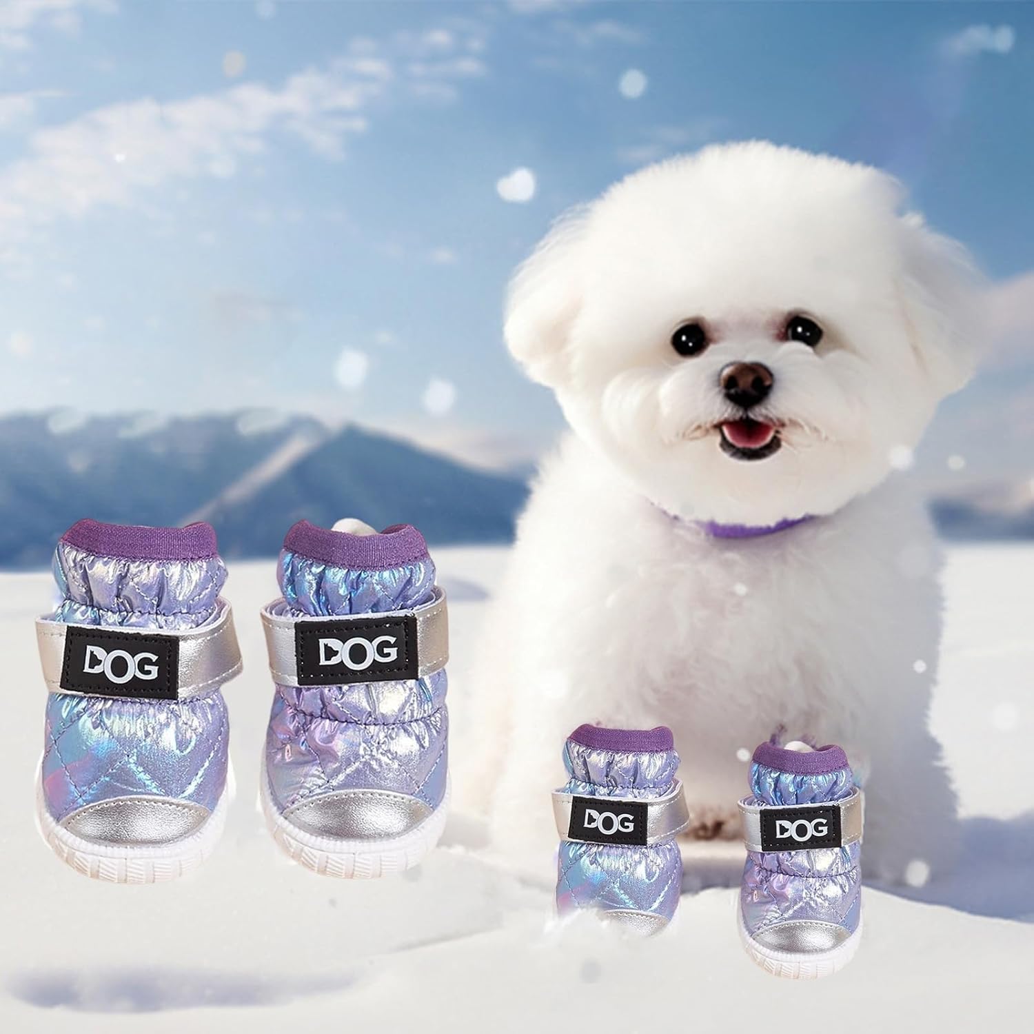 Amazon.com : leasote 4PCS/Set Dog Shoes for Small Dogs, Non-Slip ...