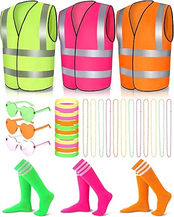 Amazon.com: Yearntown 33pcs Neon Football Game Accessories Halloween ...