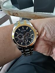 Bulova Men's 98C120 Sport Analog Display Japanese Quartz Two Tone Watch ...