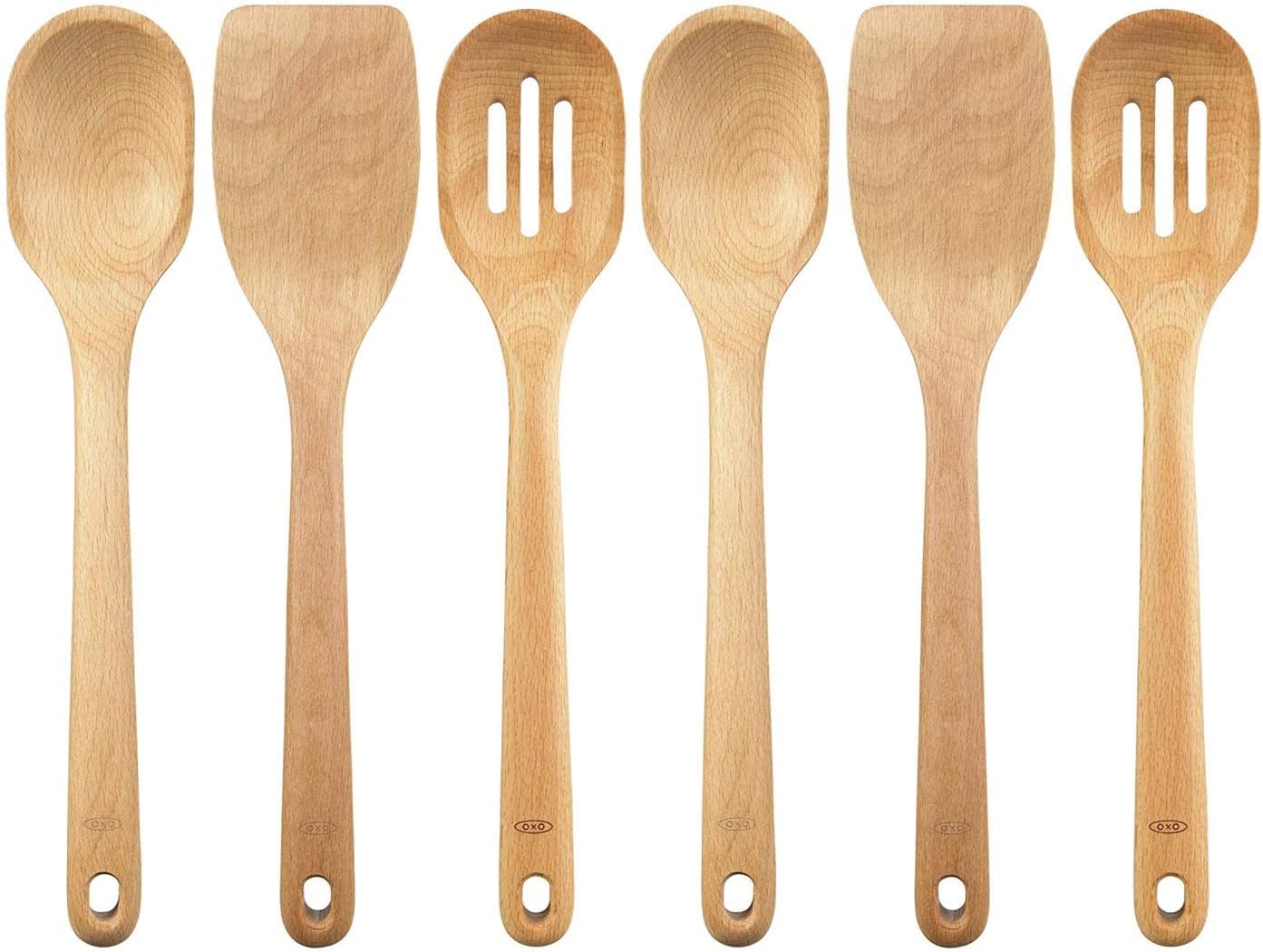 Amazon.com: OXO Good Grips 6-Piece Wooden Cooking Utensil Set : Home ...