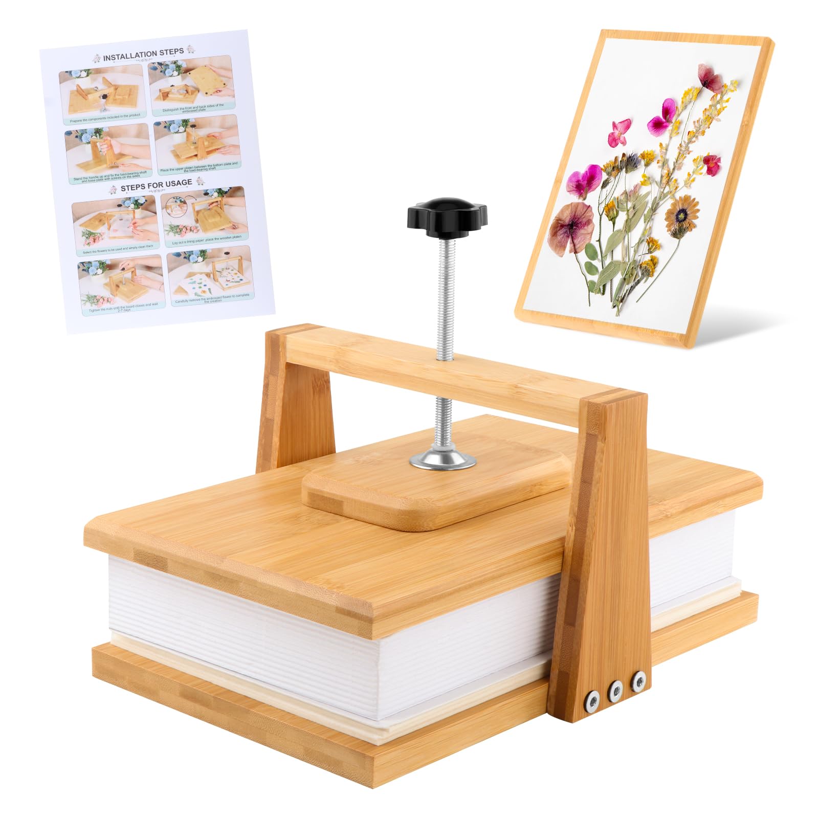 Amazon.com: Gitohoni Flower Pressing Kit for Adults - 10.2 x 6.7 Inches ...