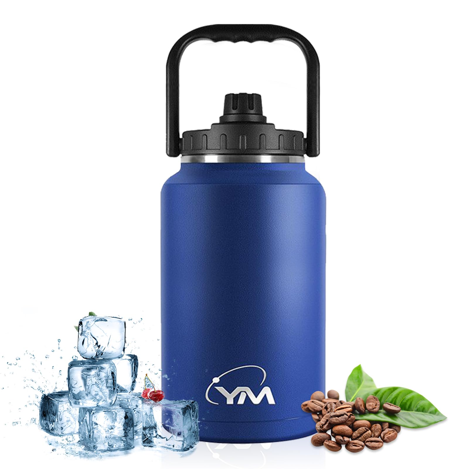 Amazon | ASAKA アイスコンテナ 4リットル スポーツジャグ 保温保冷 真空二重断熱 大容量水筒 氷入れ容器 ハンドル付き 広口 洗いやすい 直飲み キャンプ 夏 グラデーション ...