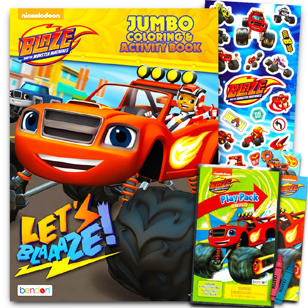 Blaze And The Monster Machines Coloring And Activity Book Bonus ...