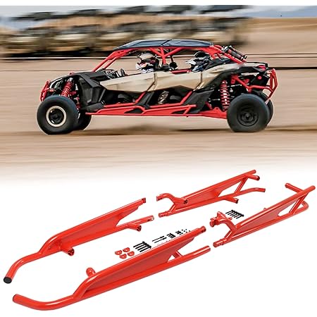 Amazon.com: ELITEWILL X3 Max Nerf Bars Rock Sliders 4 Doors with Red ...