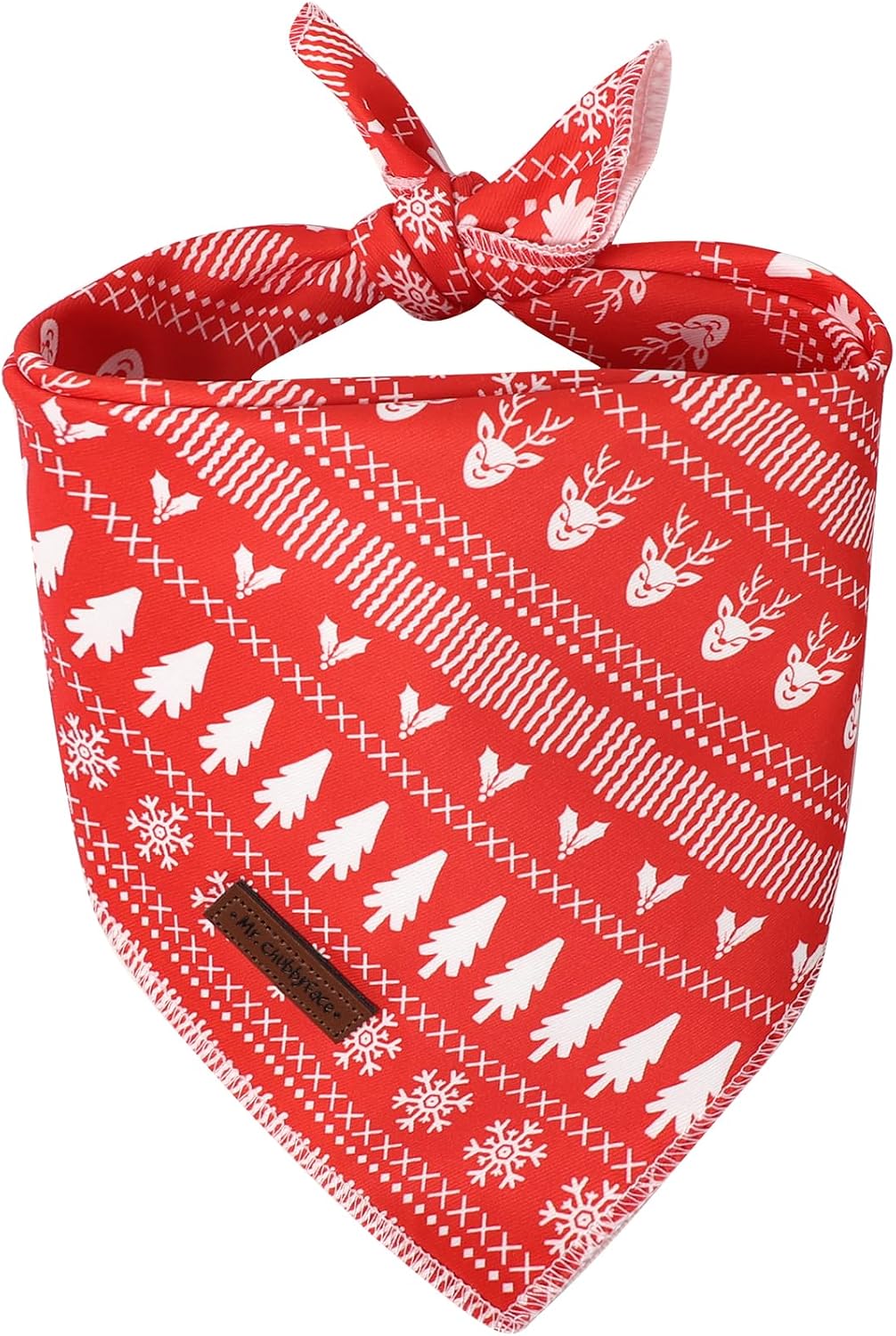 Amazon.com : MR. CHUBBYFACE Christmas Dog Bandana, Christmas Red Tree ...