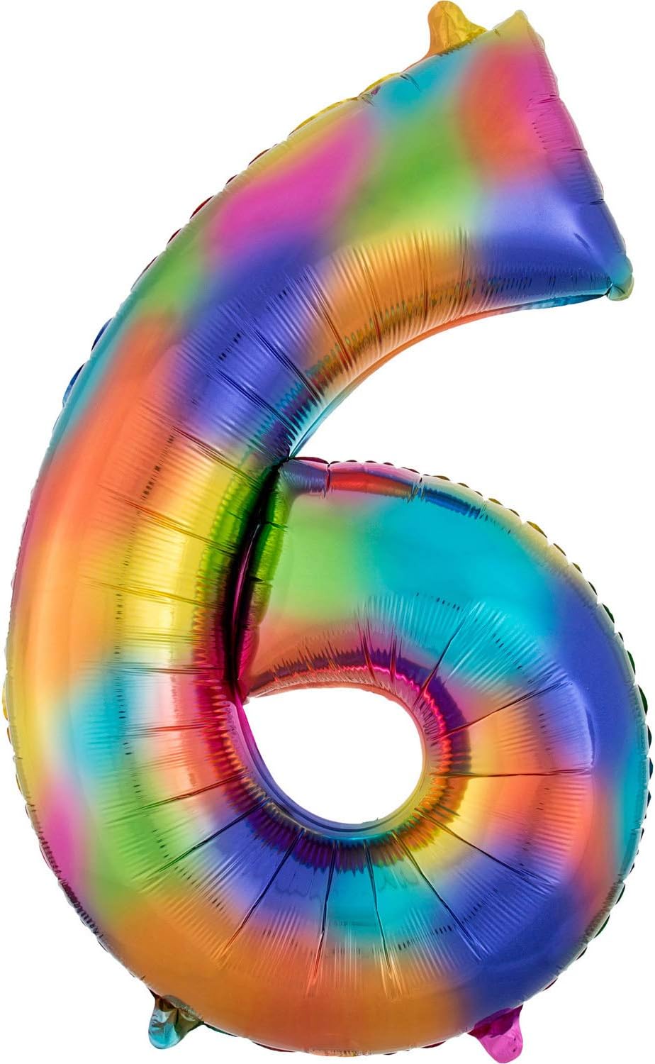 Amazon.com: 34" NUMBER 6 RAINBOW SPLASH-PKG : Toys & Games