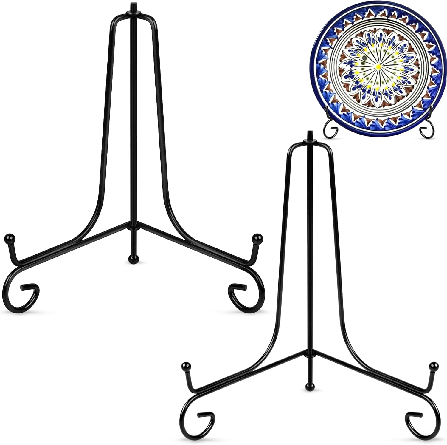 Amazon.com: Vivinin 2 Pack Plate Stands - Metal Frame Holder & Artwork ...