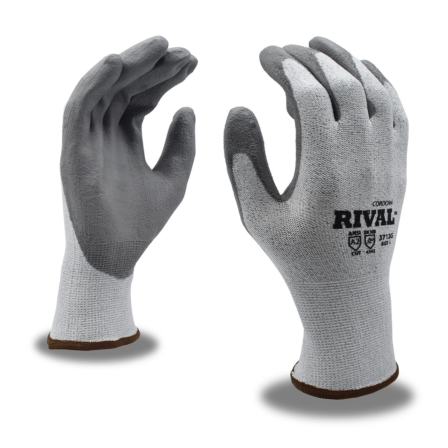 Cordova 3712GM Rival Light Gray 13-Gauge HPPE Shell Gloves, Gray ...
