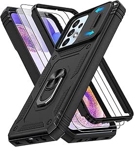 Amazon.com: for Galaxy A23 5G Phone Case with Slide Camera Cover & Screen Protector*2, A23 Case ...