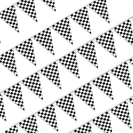 Amazon.com: ASLERMURE 90 Inches Black and White Checkered Flag Banner ...