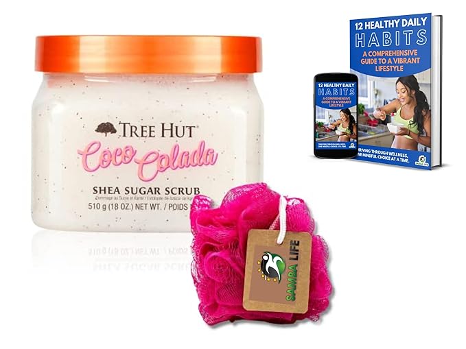 Amazon.com : Tree Hut Shea Sugar Scrub Coco Colada Bundle with Samba ...