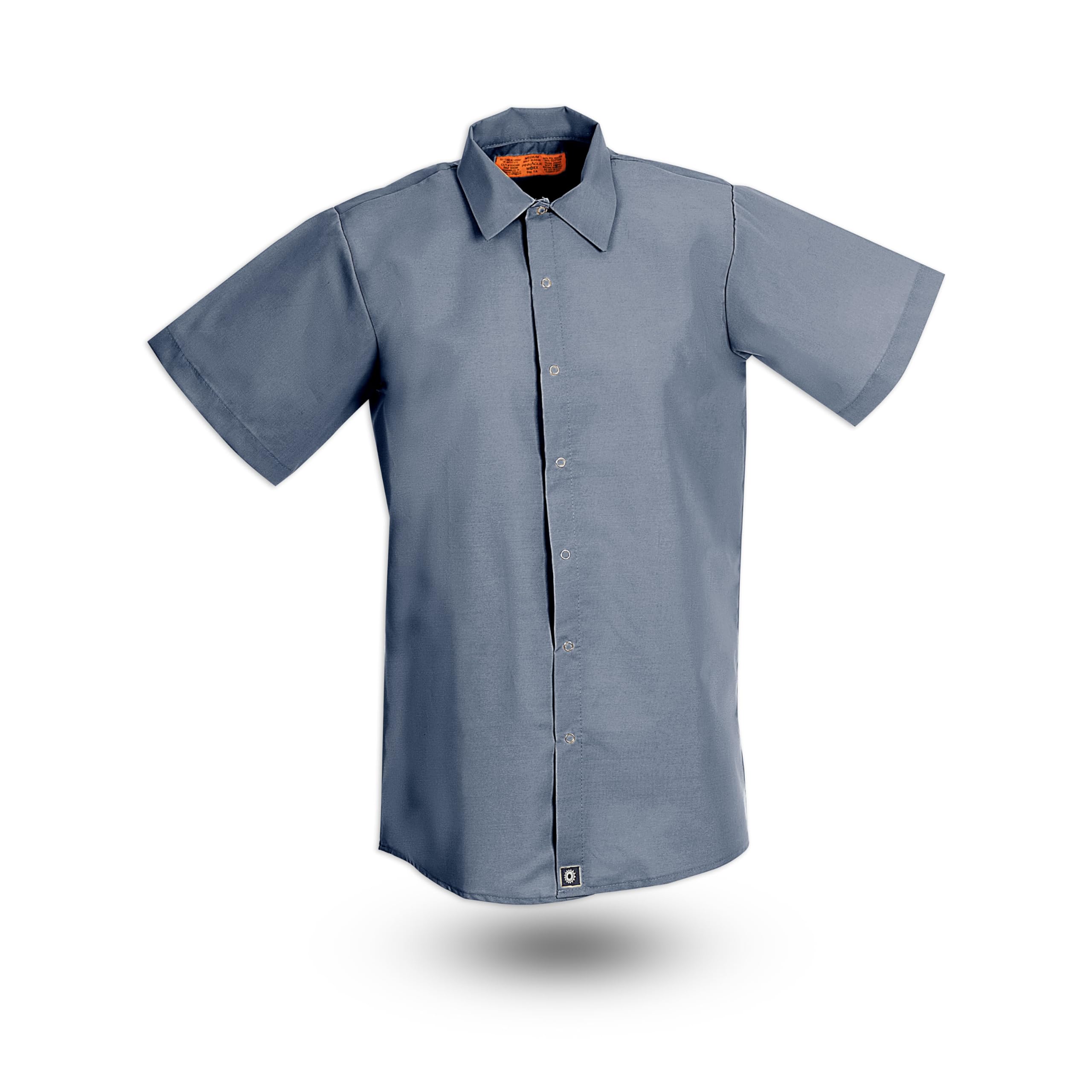 Snapklik.com : PINNACLE Mens All Gripper Snap Industrial Short Sleeve ...