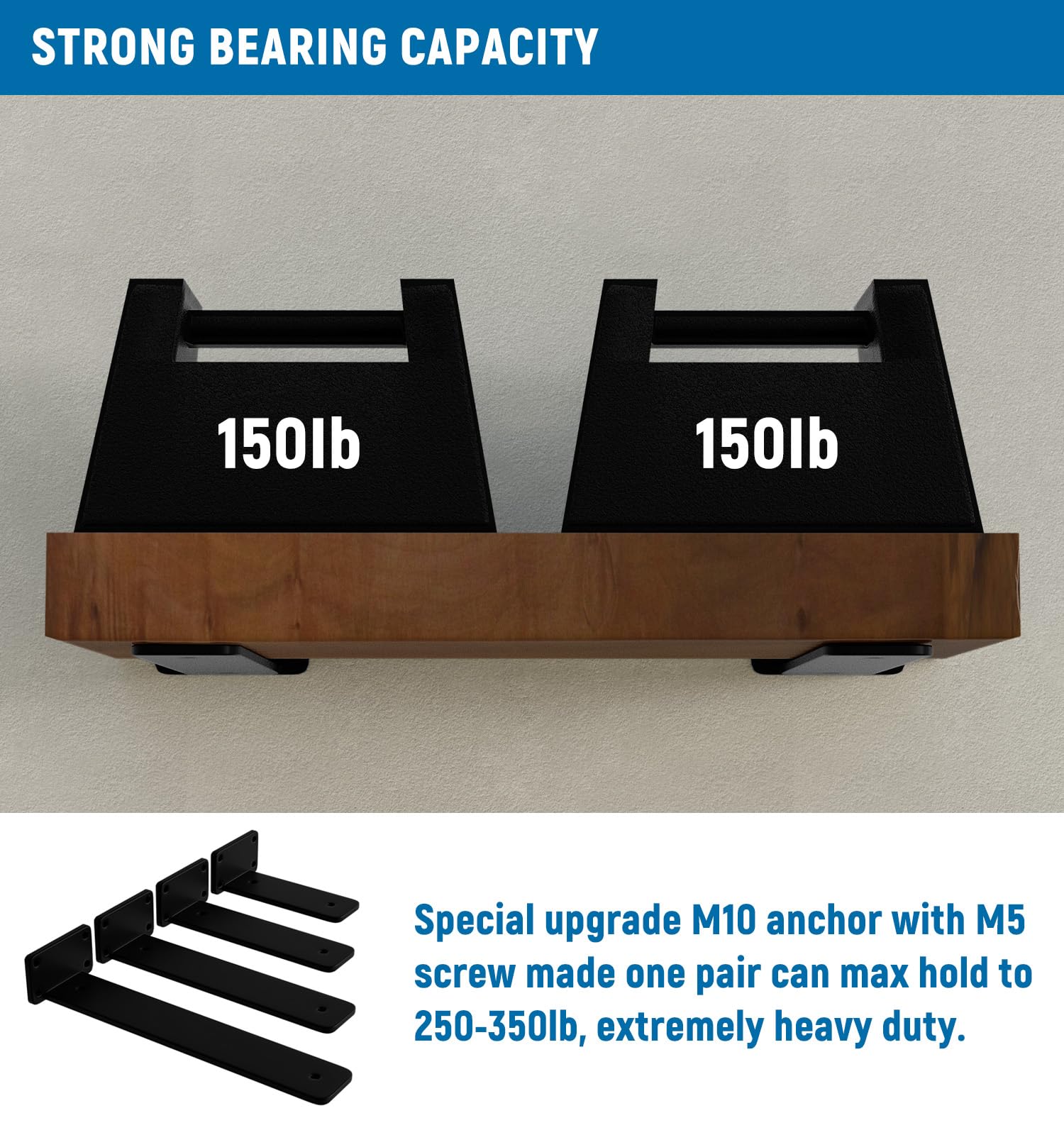 Snapklik.com : 6 Inch 12 Pack Floating Shelf Bracket, 1/5” Thick Heavy ...