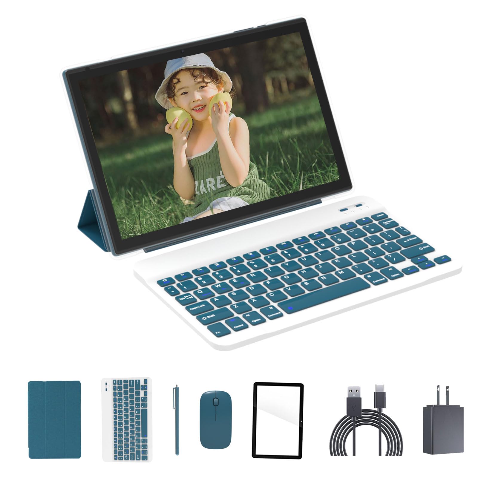 Tablet 2 em 1, tablets Android 13 de 10 polegadas, tablet com teclado e ...