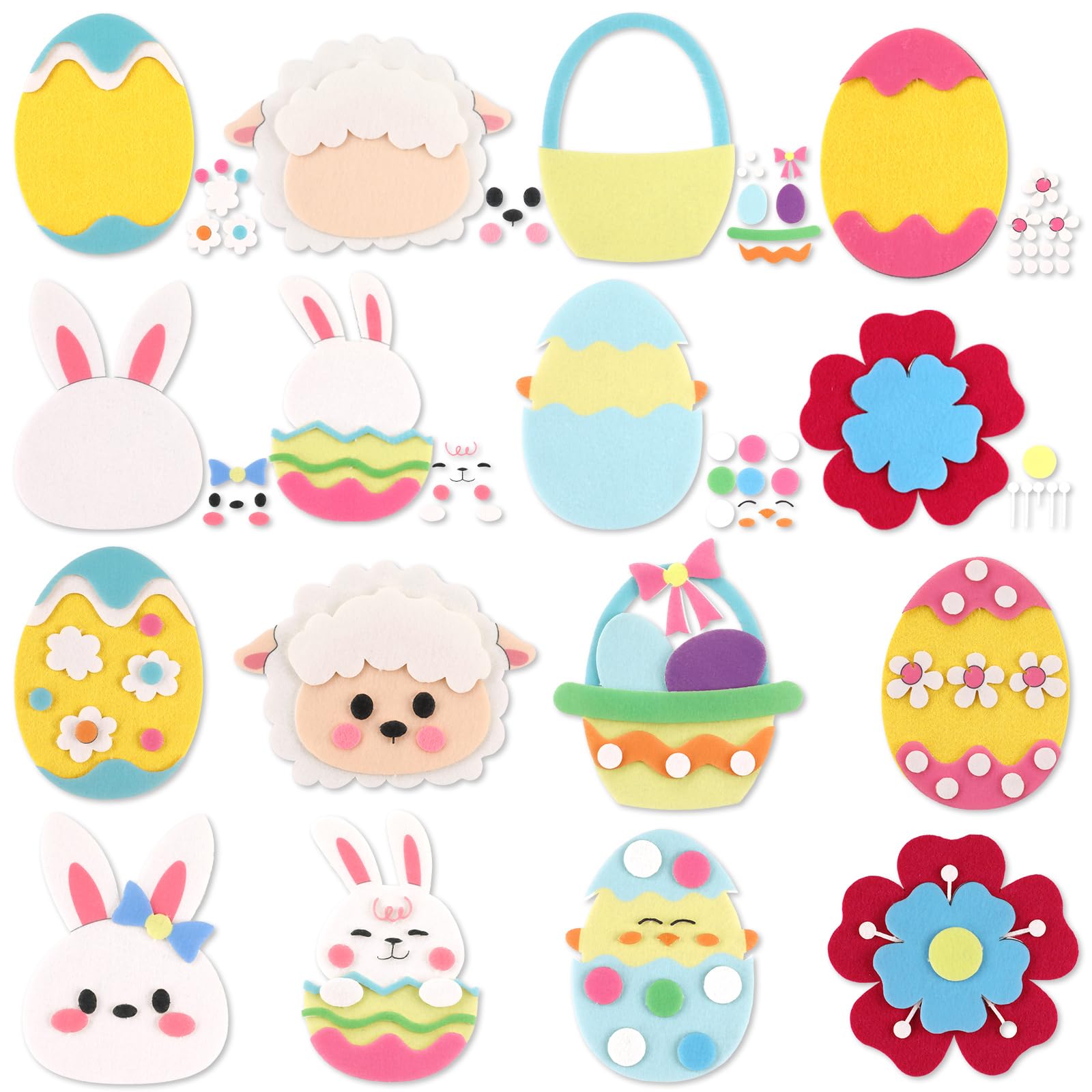 Snapklik.com : 16PCS Easter Crafts For Kids Make Your Own Easter Magnet ...