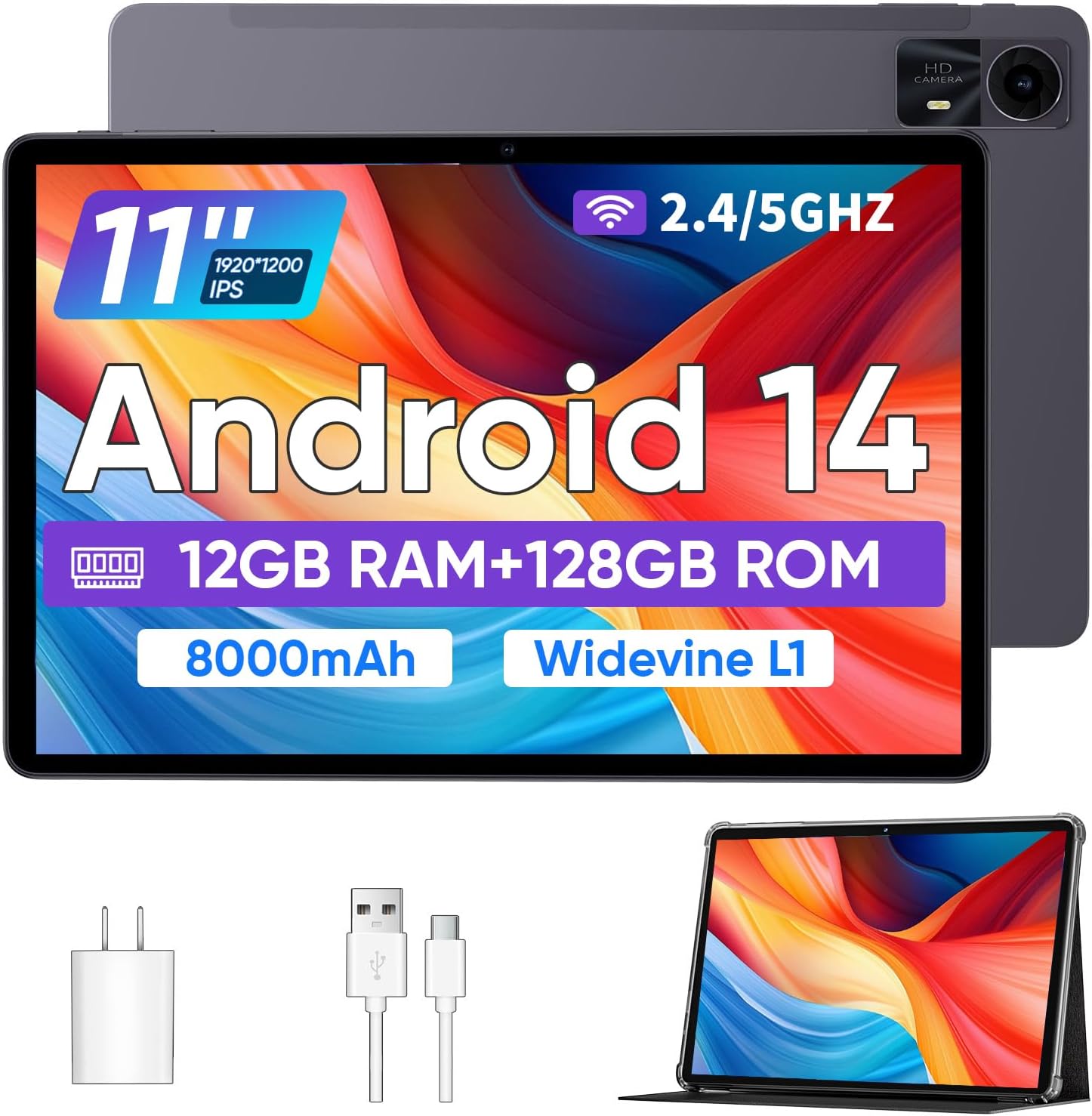 Amazon.com : ECOPAD Tablets 11 inch Android 14 Tablet with Case, Octa ...