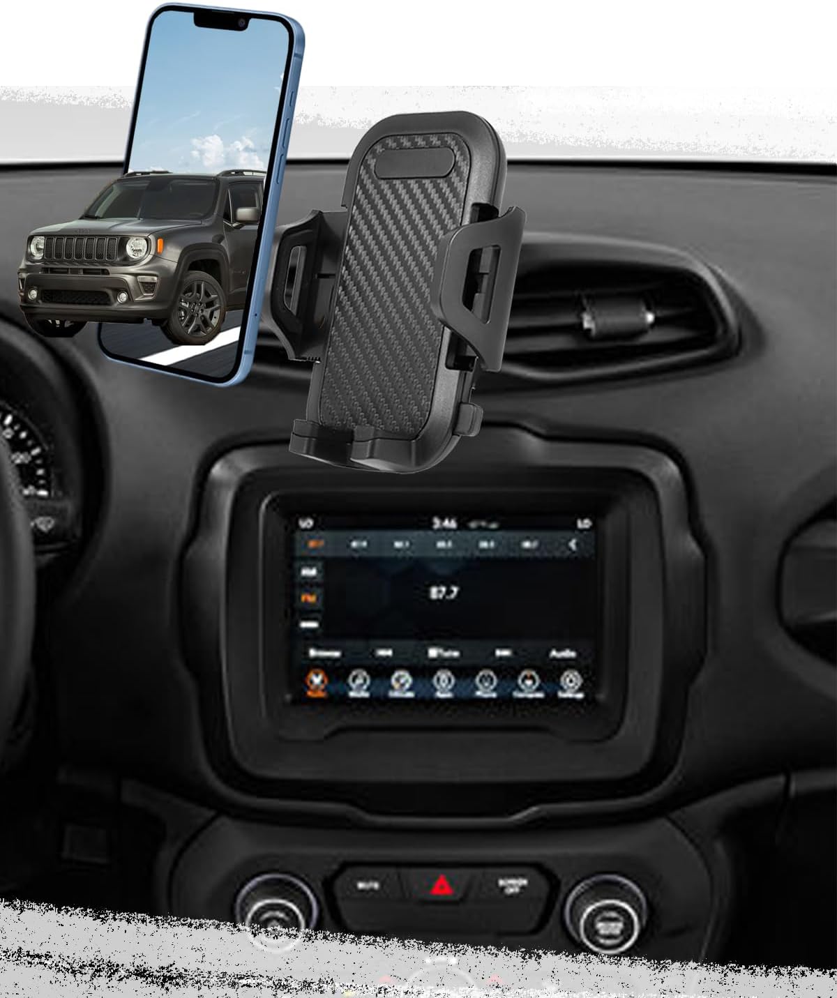 Amazon.com: oricarmes Jeep Renegade Phone Holder for Jeep Renegade ...