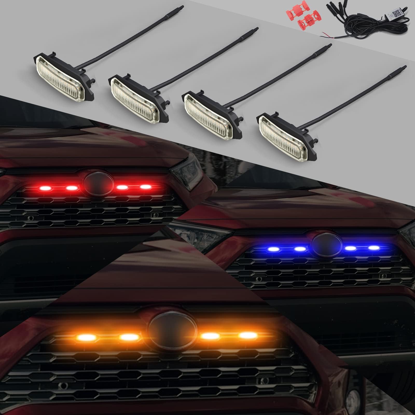 Amazon.com: AUTLIGHT RGB LED Grille Lights for Toyota RAV4 2019 2020 ...