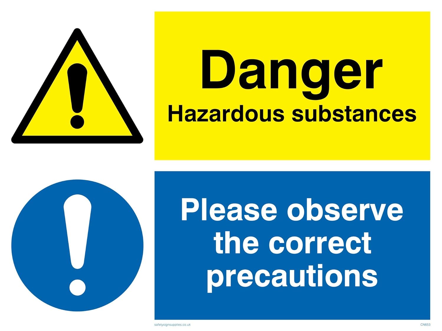 Viking Signs CN653-A1L-AC "Danger Hazardous Substances, Please Observe ...
