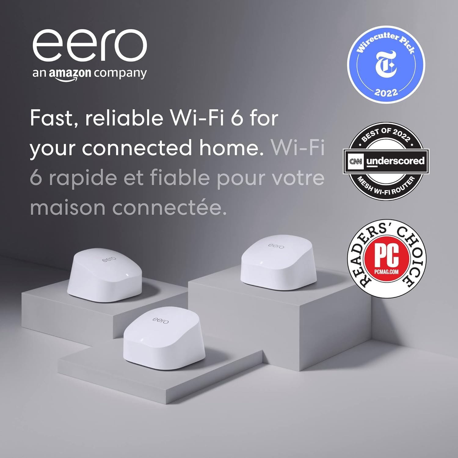 Amazon eero 6 mesh Wi-Fi system | Supports speeds up to 500 mbps ...