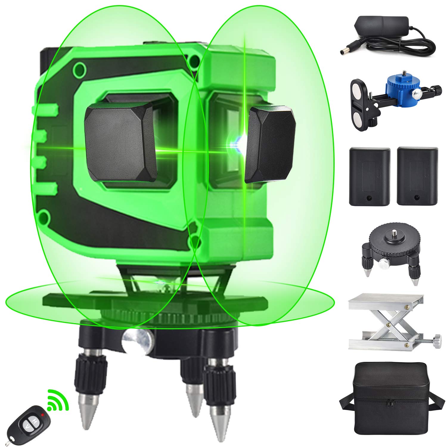 Buy 3X360° Cross Line Laser Leveling, 3D Self Leveling 12 Lines Green ...