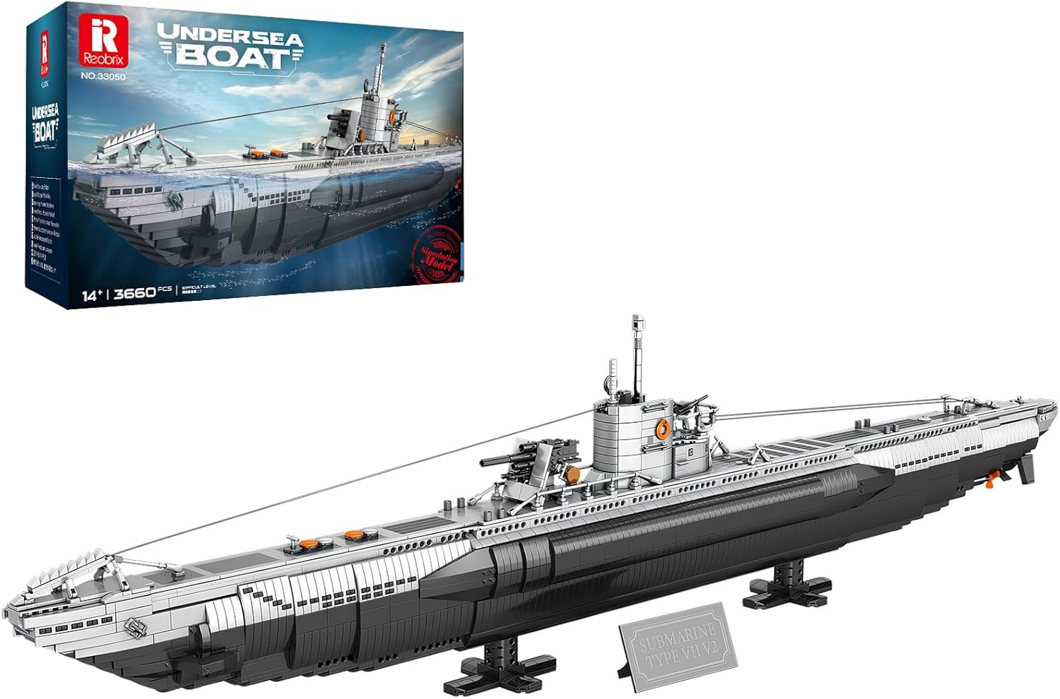 Amazon.com: Reobrix U-Boat Submarine Building Set, Military Submarine ...