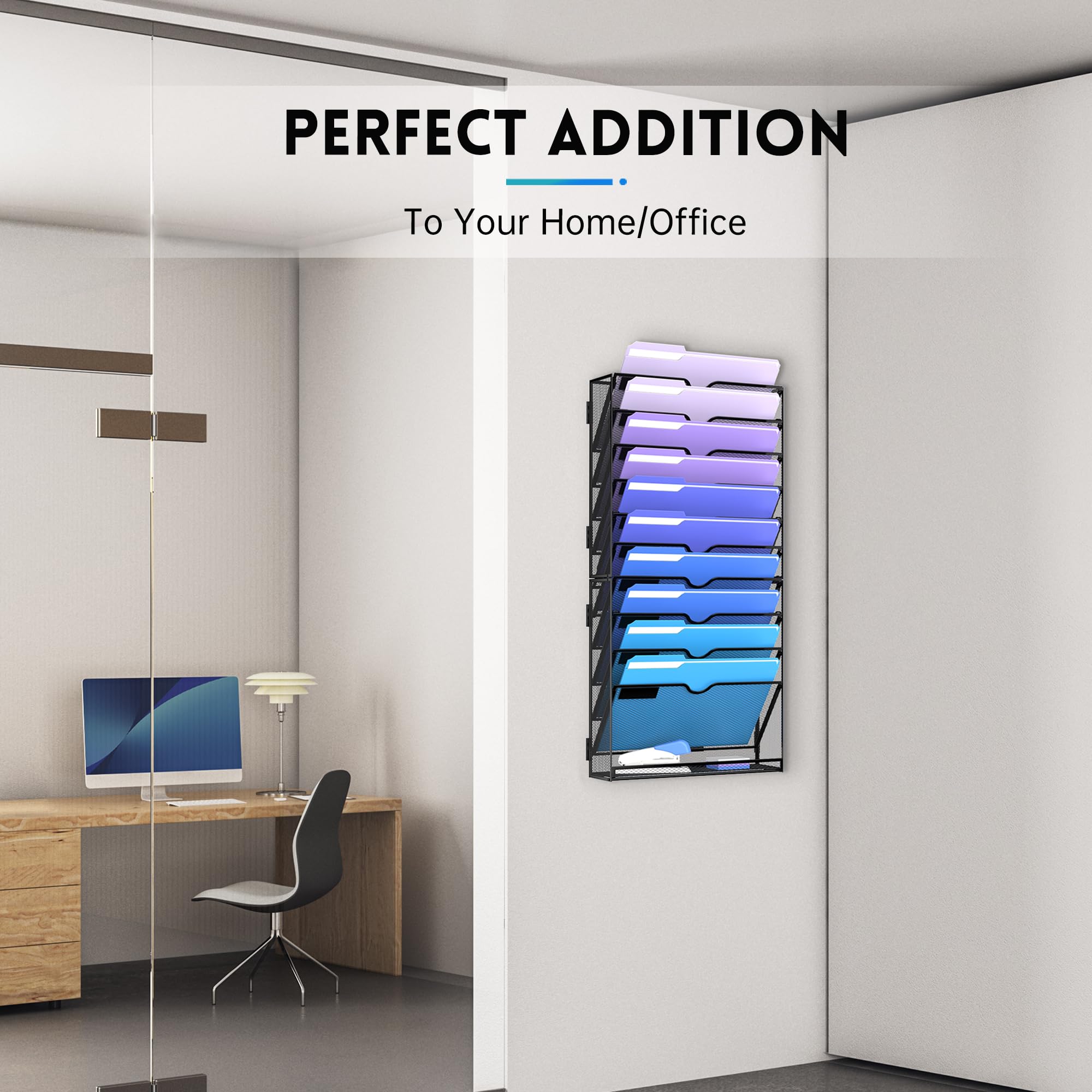 Snapklik.com : 11 Tier Wall File Holder, Wall Mount Hanging File ...